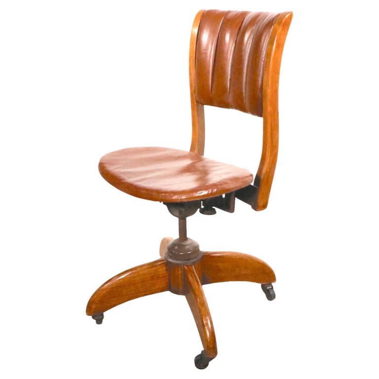 Swivel Desk Chair by Gunlocke For Sale at 1stDibs