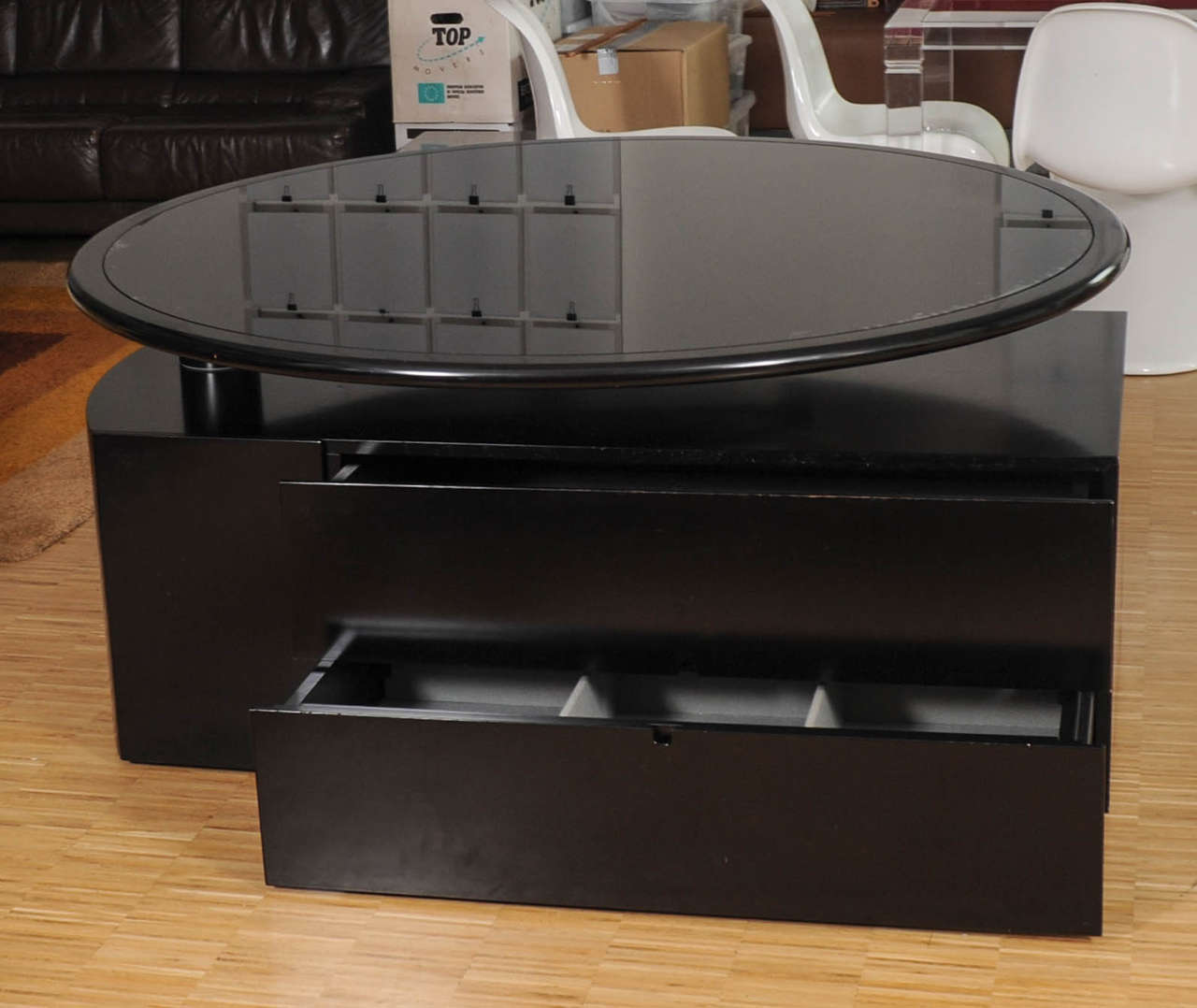 Swivel Dining Table Malibu by Cini Boeri for Arflex at 1stDibs