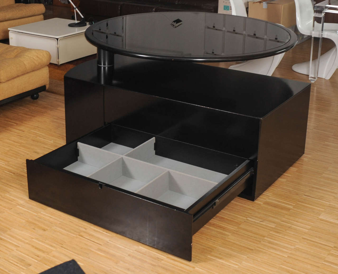 Swivel Dining Table Malibu by Cini Boeri for Arflex at 1stDibs