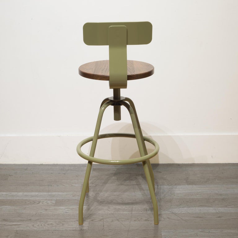 "Swivel Studio Work Stool" in Reed Green with Back Rest by Makr For ...