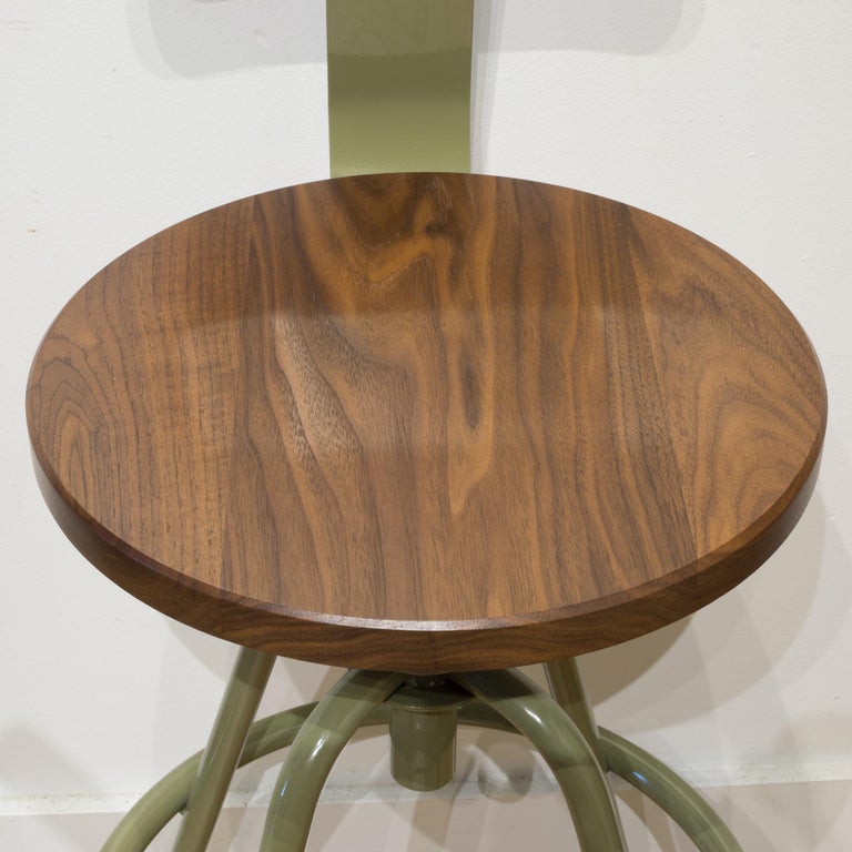 "Swivel Studio Work Stool" in Reed Green with Back Rest by Makr For ...
