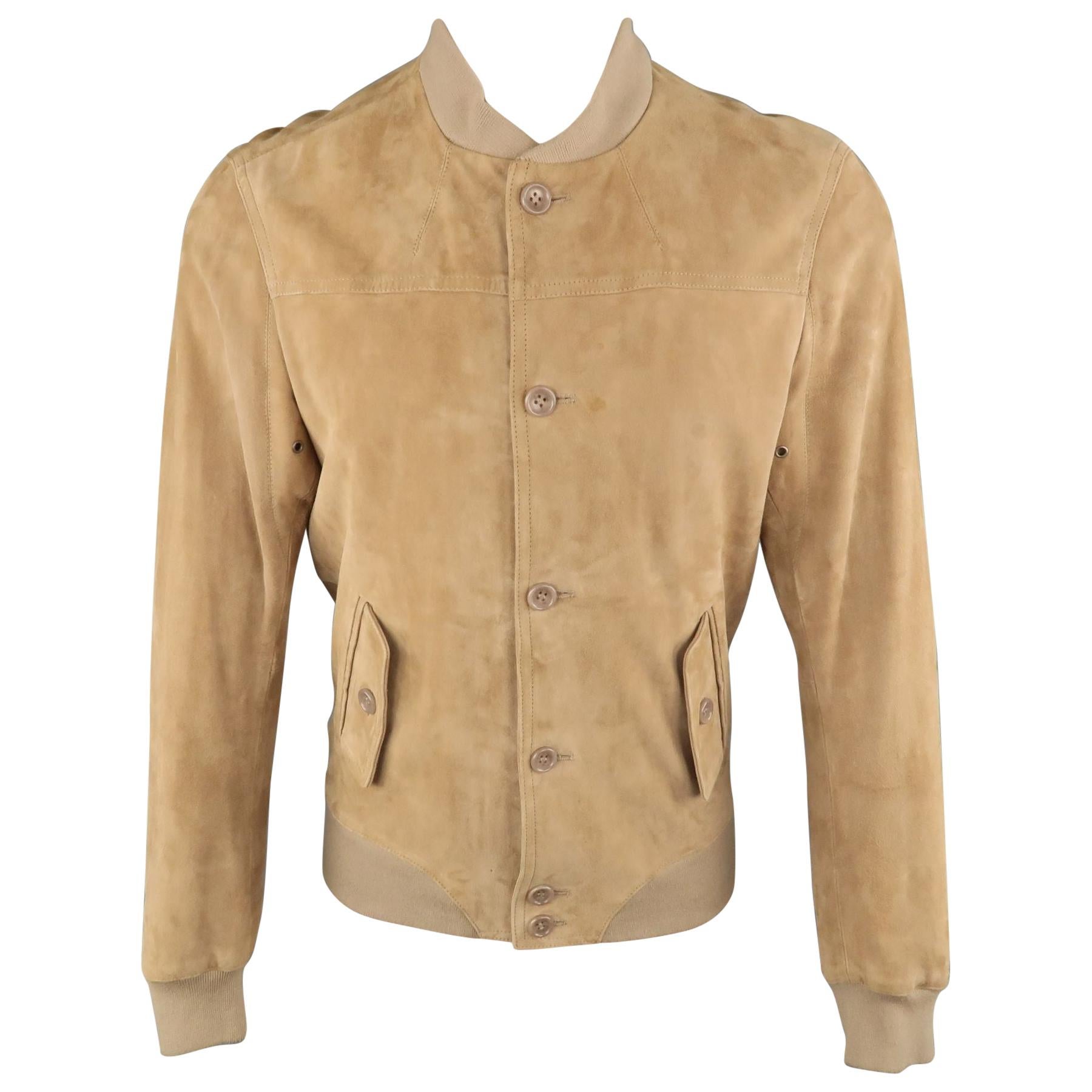 COACH Mahogany Tan Fuzzy Shearling Fur Leather Reversibe Coat at ...