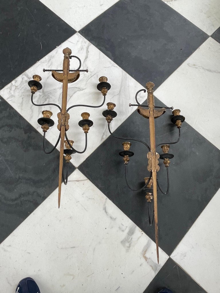 Sword Wal Sconces For Sale at 1stDibs