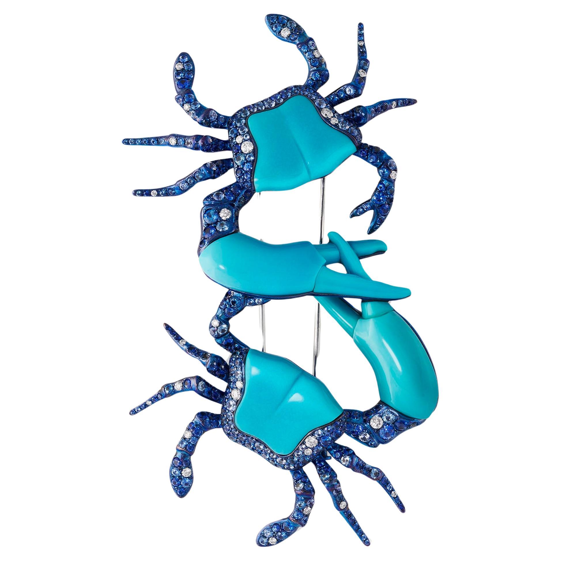 Sworn Enemies Titanium Rock Brawl Brooch For Sale at 1stDibs