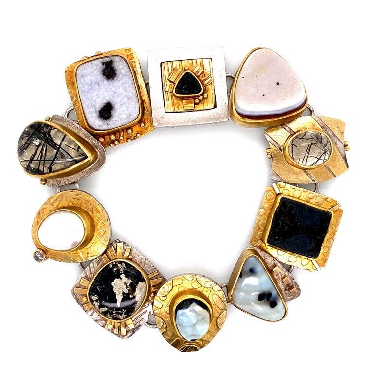 Sydney Lynch Multi Gemstone Designer Necklace and Bracelet Estate Fine ...