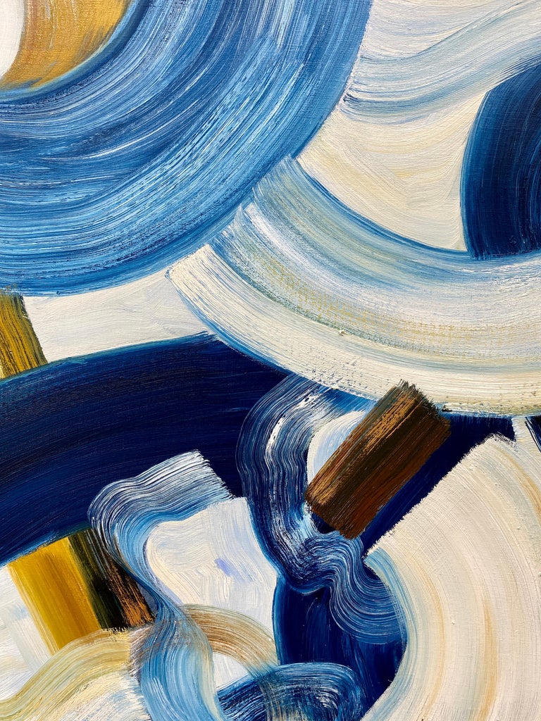 Sydney Yeager - Duet #1, Gestural Abstract Painting, Oil on Linen ...