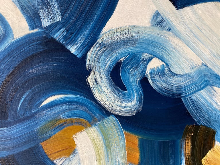 Sydney Yeager - Duet #2, Gestural Abstract Painting, Oil on Linen ...