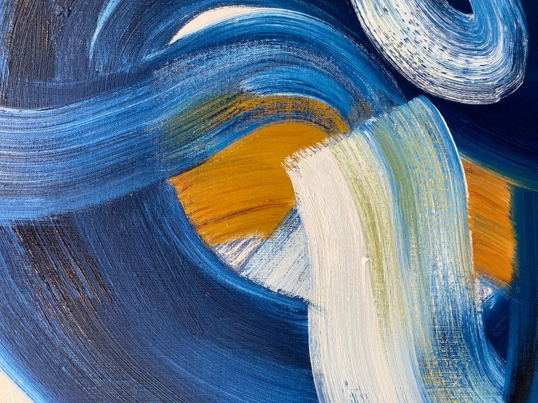 Sydney Yeager - Duet #2, Gestural Abstract Painting, Oil on Linen ...