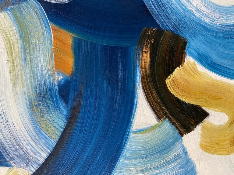 Sydney Yeager - Duet #2, Gestural Abstract Painting, Oil on Linen ...