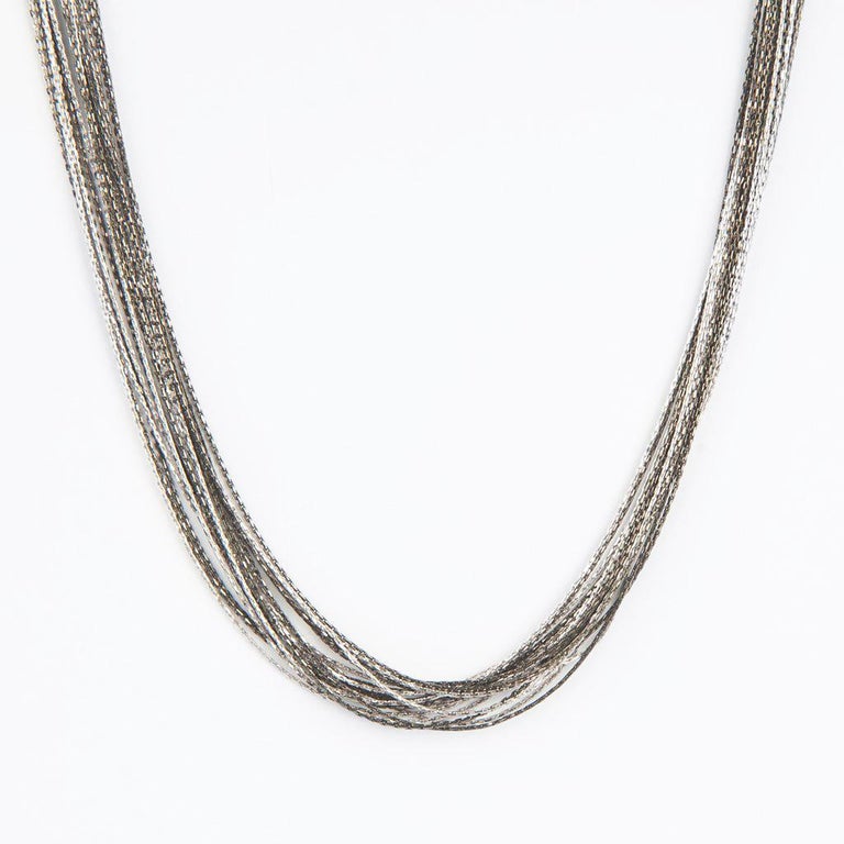 Sylva and Cie White Gold Chain Necklace For Sale at 1stDibs