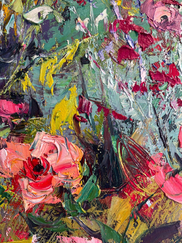 Sylvia Paul - Pink Poppies in the Garden - impressionist modern oil ...