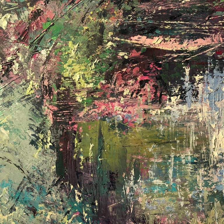 Sylvia Paul - Riverside in Spring - impressionist abstract nature ...
