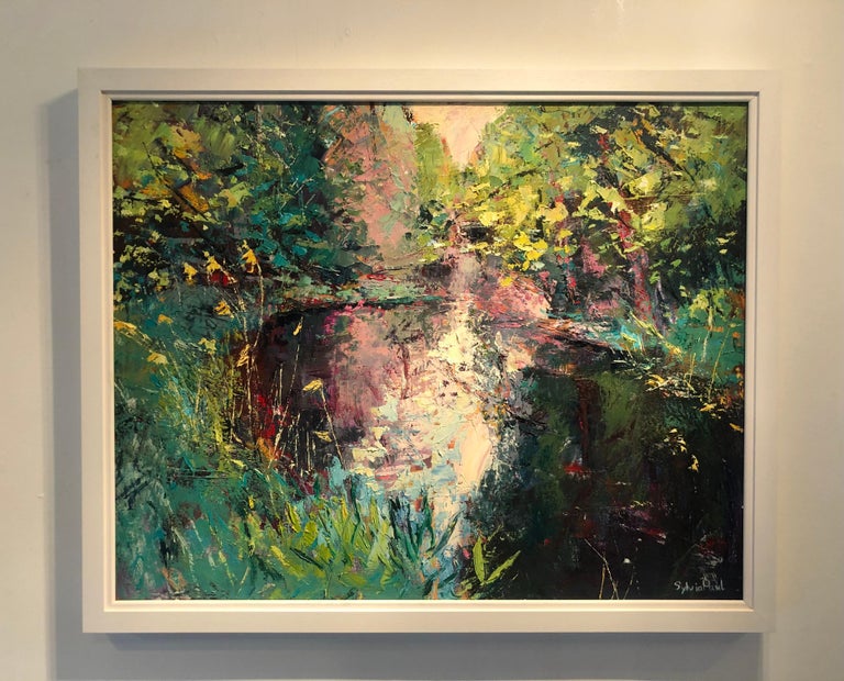 Sylvia Paul - Spring Light on the River - landscape abstract floral oil ...