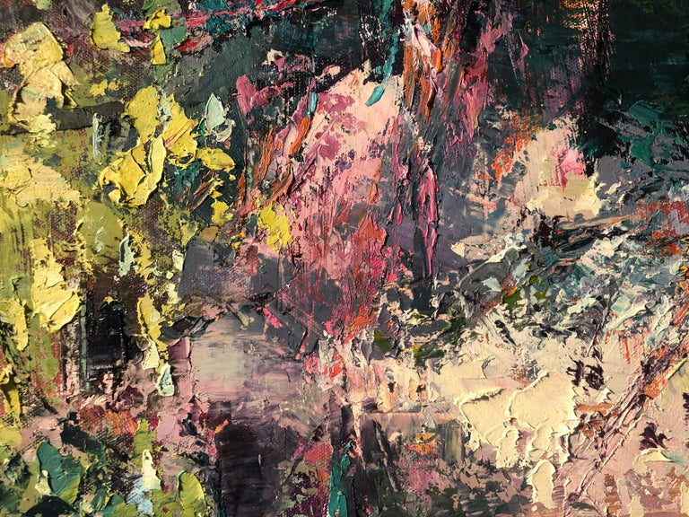 Sylvia Paul - Spring Light on the River - landscape abstract floral oil ...