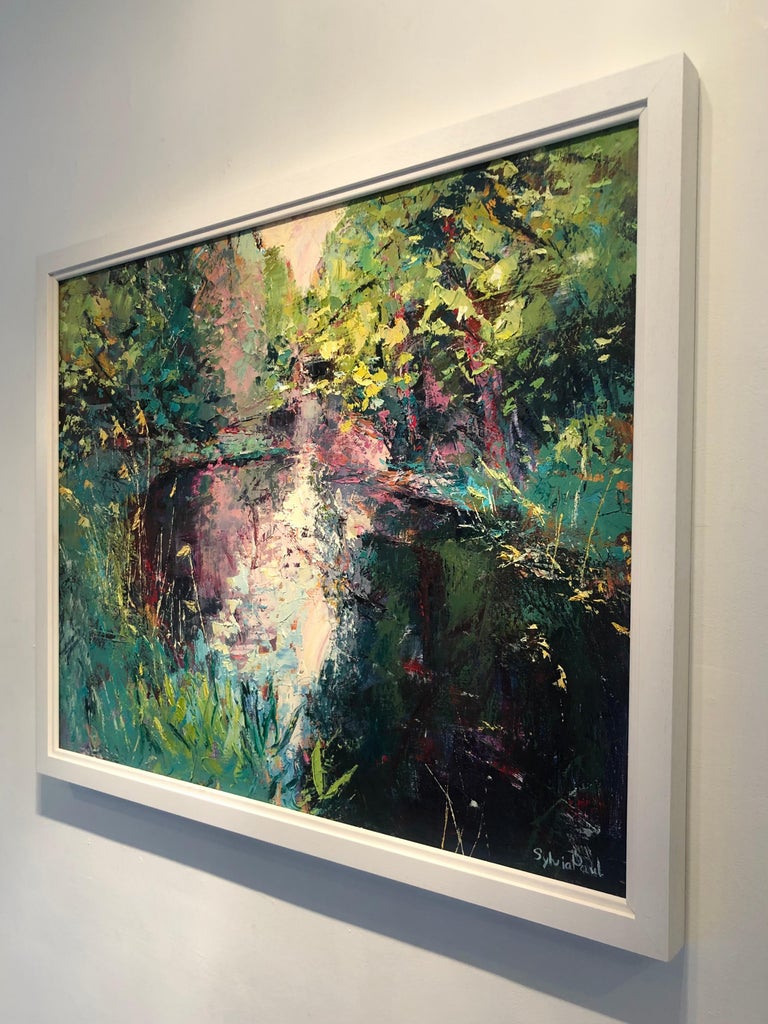 Sylvia Paul - Spring Light on the River - landscape abstract floral oil ...