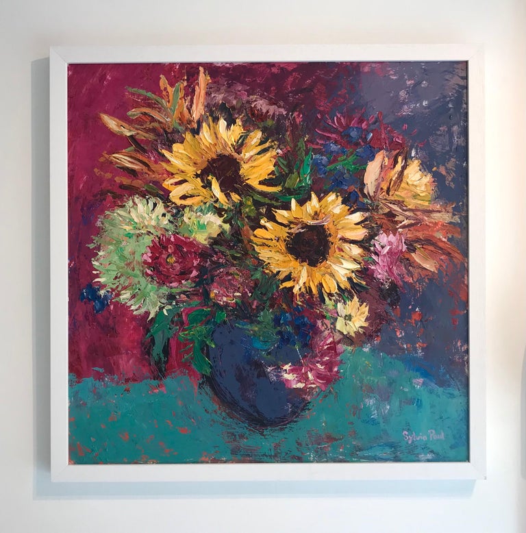 Sylvia Paul - Sunflowers from the Garden - original still life floral ...