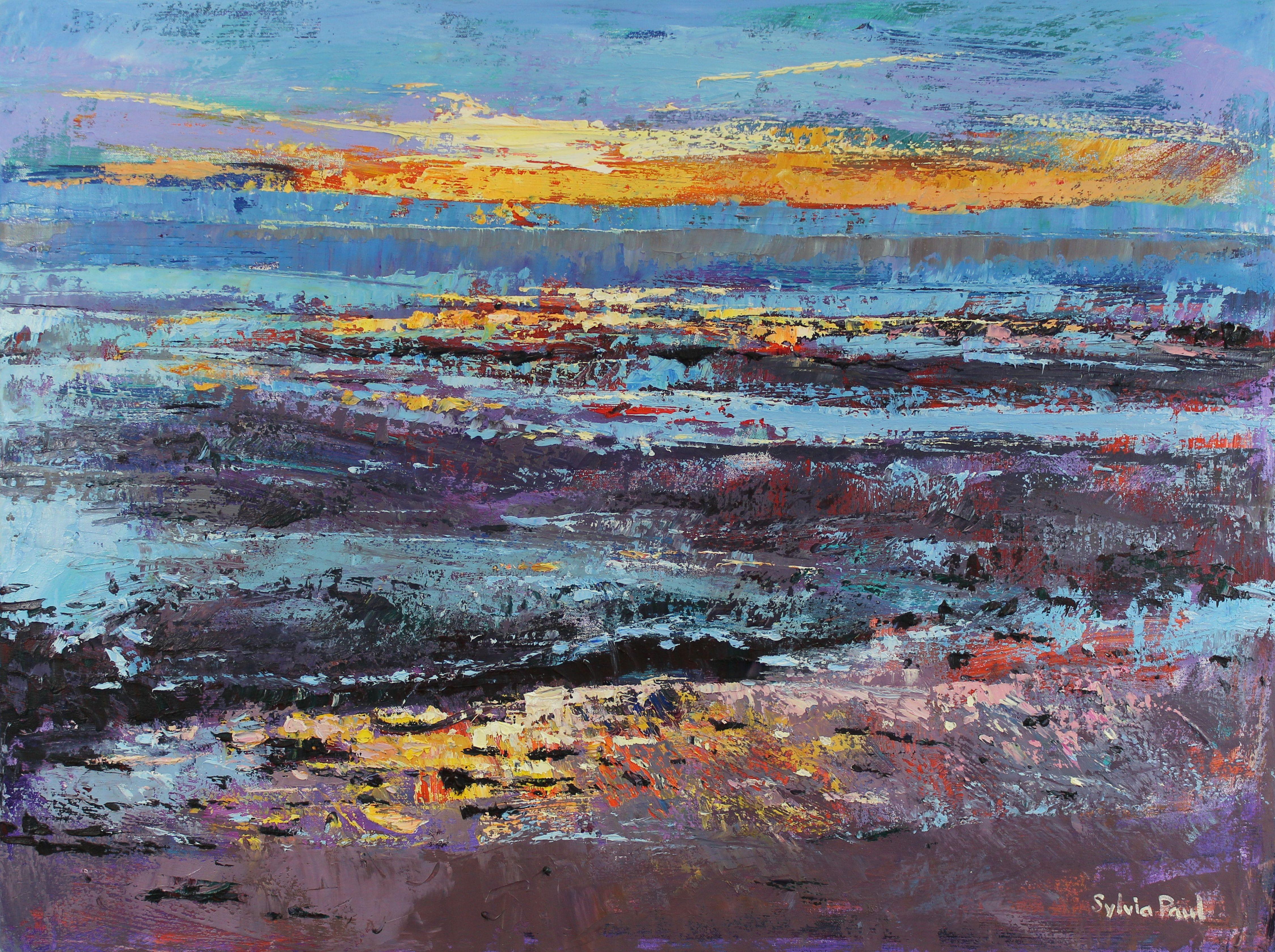 Sylvia Paul - Spring light in the forest original abstract landscape ...