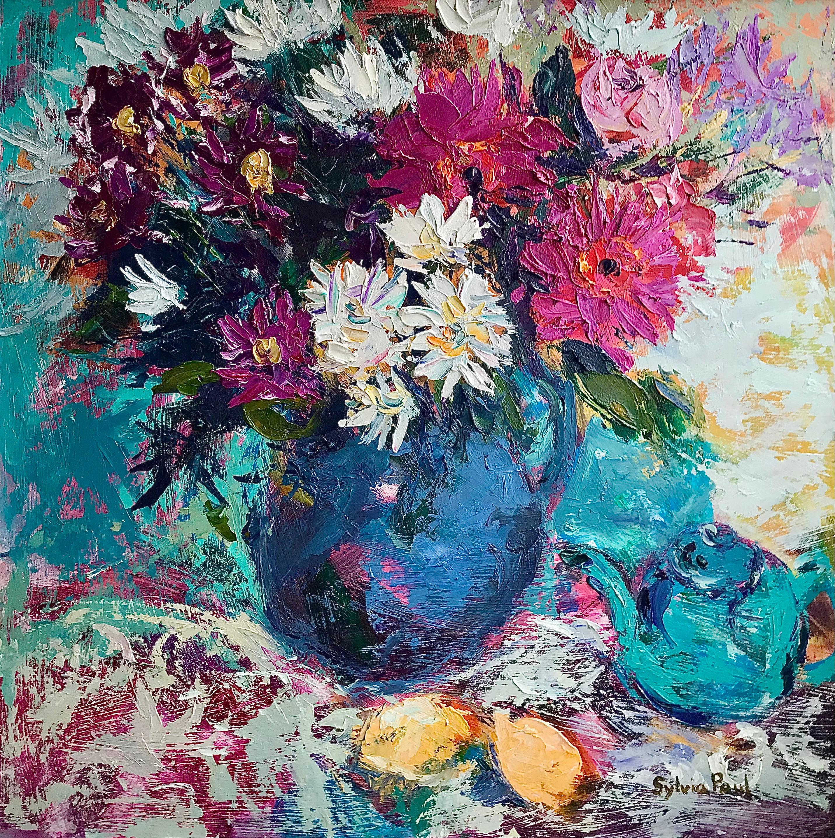Sylvia Paul - Tulip Collection - abstract still life oil floral artwork ...