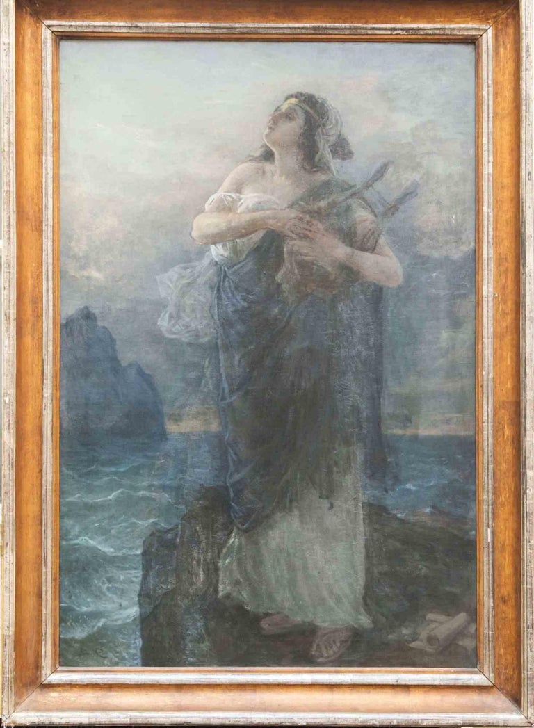 Symbolist Painter - Lady with Harp - Oil Paint by Symbolist Painter ...