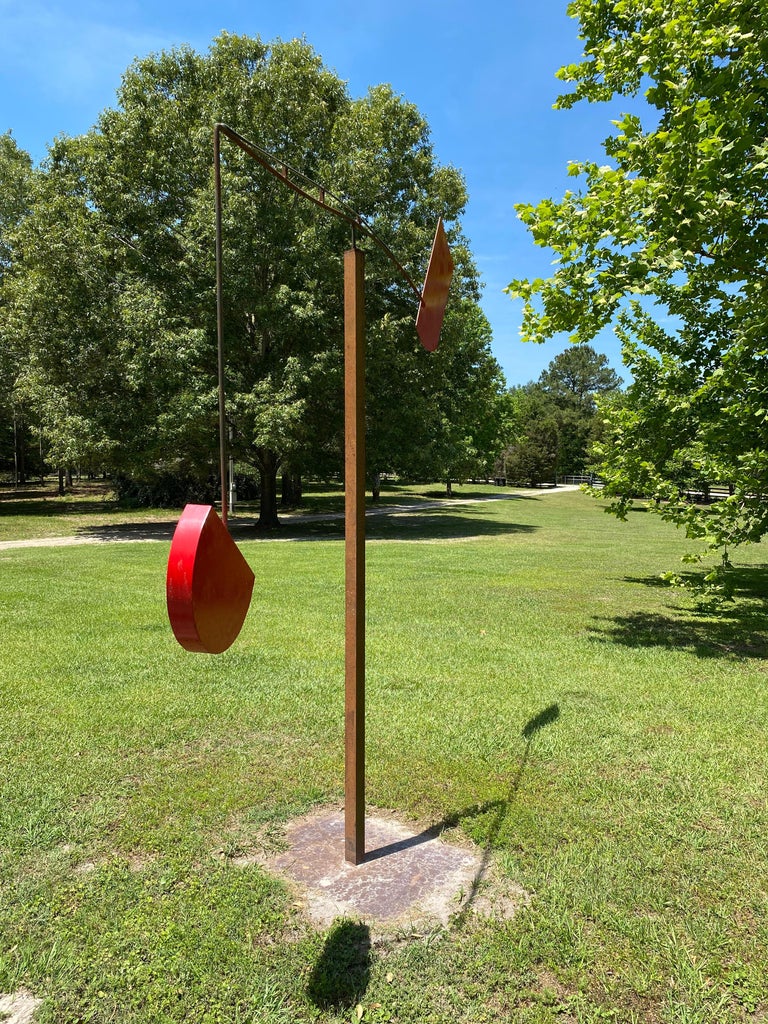 Large, Modern, Kinetic, Outdoor Balancing Steel Sculpture by David ...