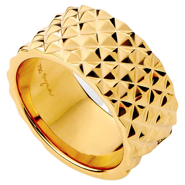 Syna Yellow Gold Geometrix Pyramid Band For Sale at 1stDibs