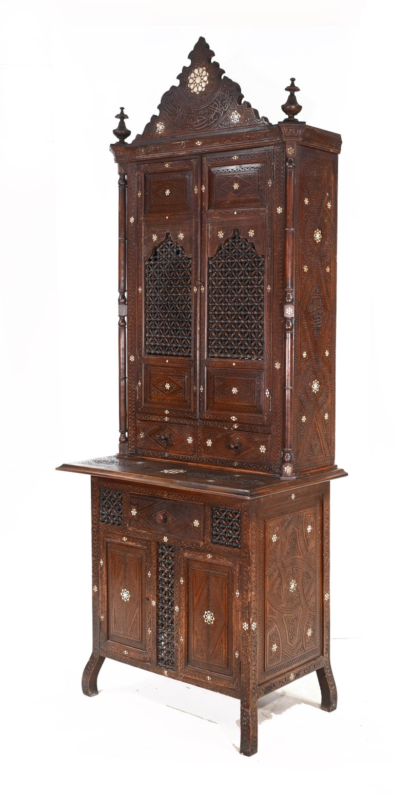 Syrian Inlay Cabinet Bookcase Damascan Islamic Interiors, 1880 For Sale ...