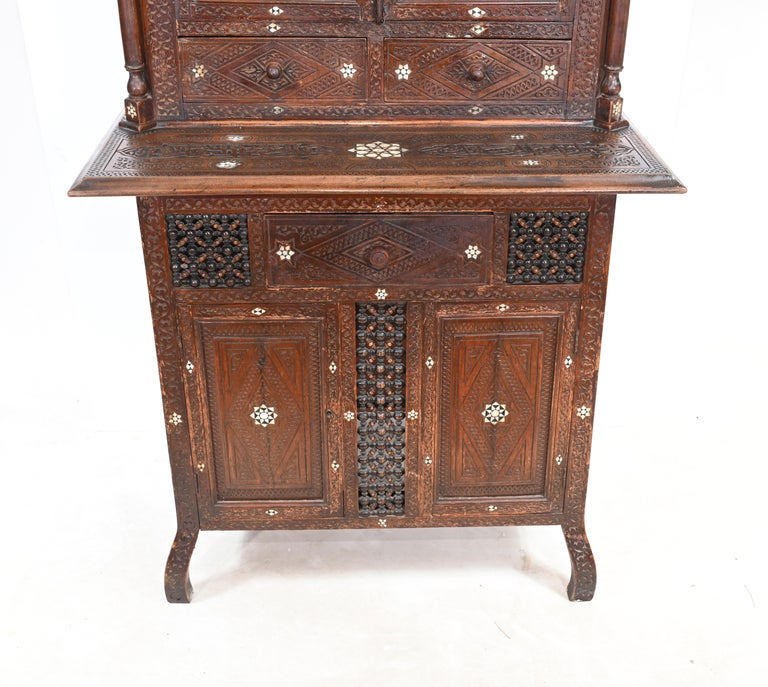 Syrian Inlay Cabinet Bookcase Damascan Islamic Interiors, 1880 For Sale ...