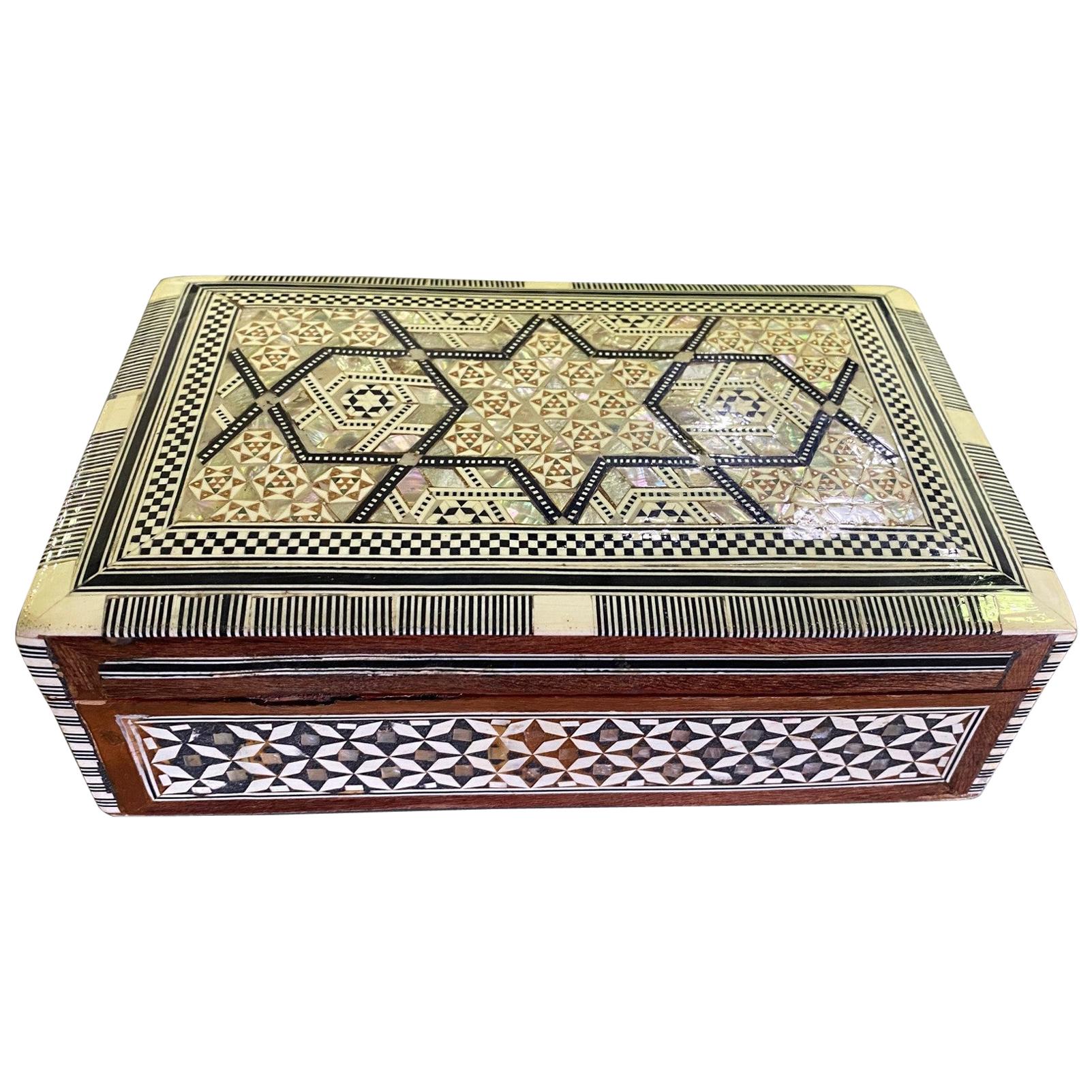 Arabian Mosaic Syrian Micro Mosaic Jewelry / Exotic Box For Sale at 1stDibs