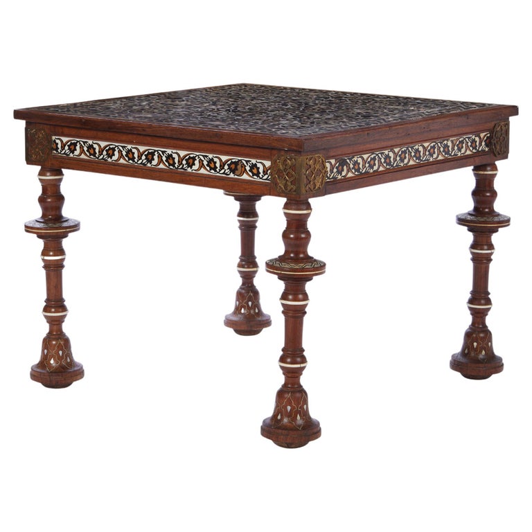 Syrian Mother of Pearl Inlaid Table For Sale at 1stDibs