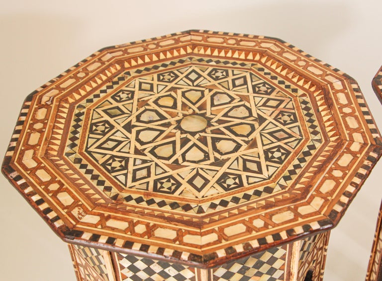 Syrian Octagonal tables Inlaid with Mother-of-Pearl at 1stDibs