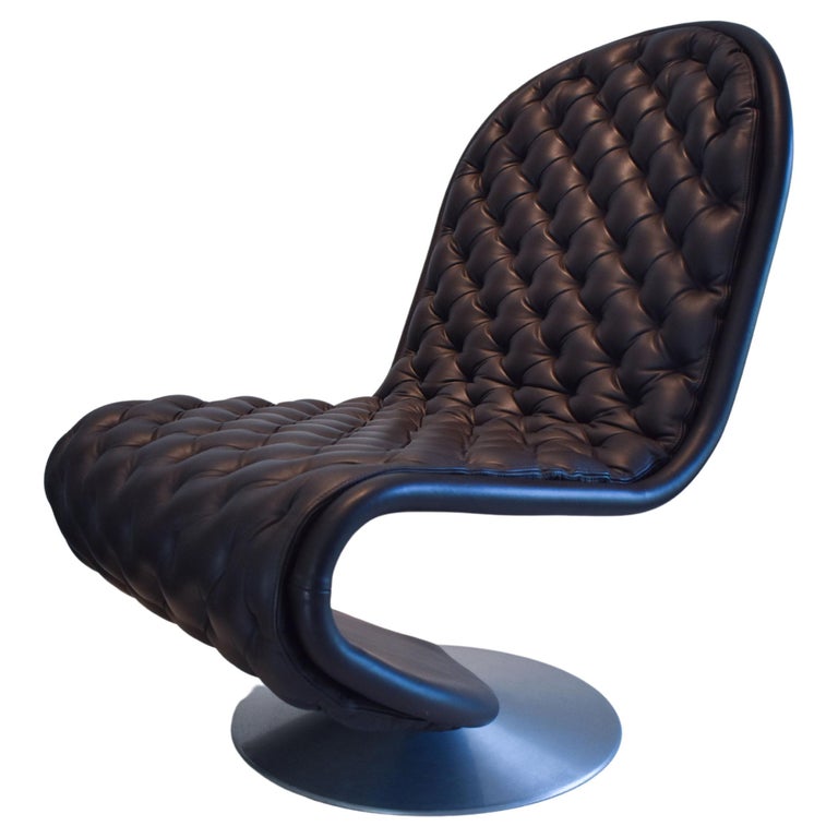 System 1-2-3 Lounge Deluxe by Verner Panton with Dark Brown Leather For ...