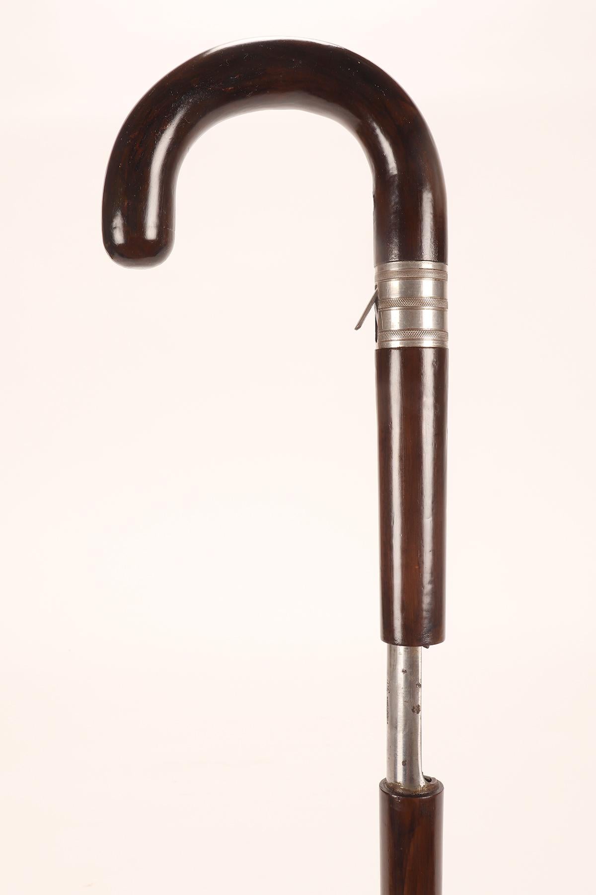 System walking stick: rare breech-loading poacher walking cane, France ...