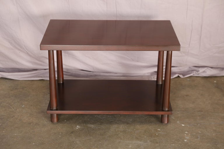 T .H. Robsjohn-Gibbings Pair of Reverse Tapper Side Tables at 1stDibs