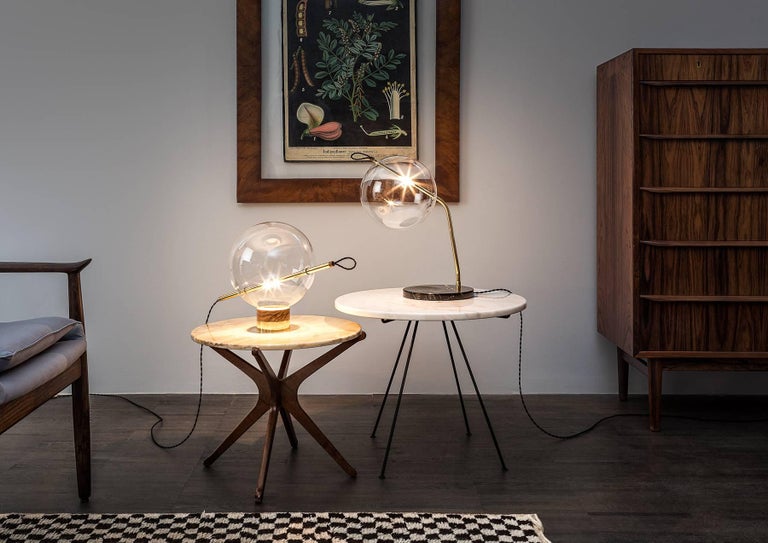 T-Mono Desk/Table Lamp Minimalist Dimmable Soft Touch Sensor, Brass ...