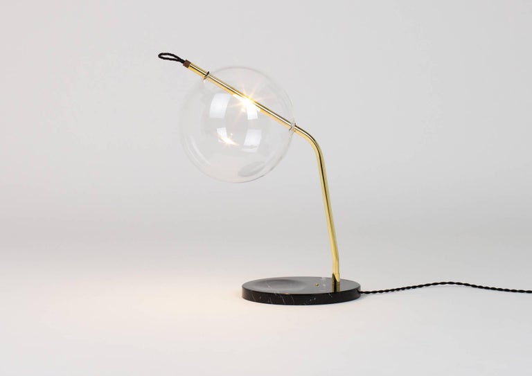 T-Mono Desk/Table Lamp Minimalist Dimmable Soft Touch Sensor, Brass ...