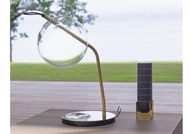 T-Mono Desk/Table Lamp Minimalist Dimmable Soft Touch Sensor, Brass ...