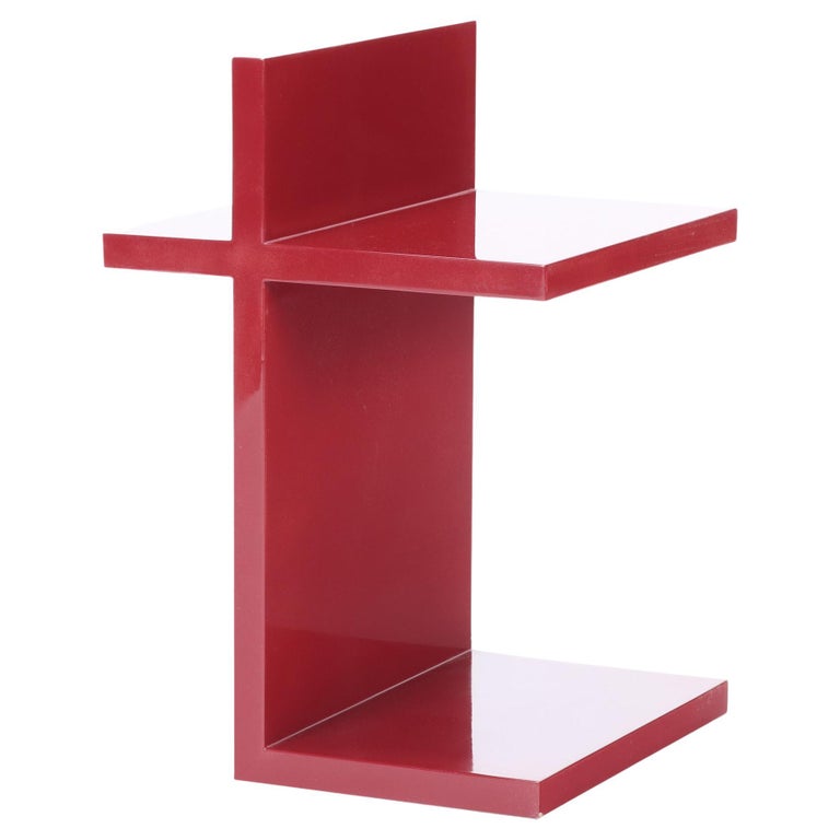 "T" Red Lacquered Side Table Designed by Maximilian Eicke for Max ID NY ...