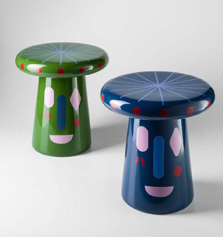 T-Table Tall Glossy Pinewood Green with Baile Graphics 2 by Bosa For ...