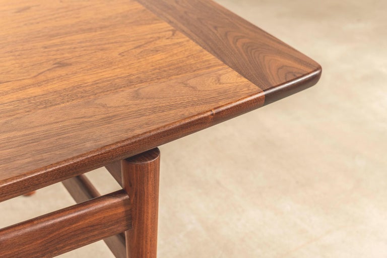 T390 Low Table with Magazine Rack in Walnut by Jens Risom at 1stDibs