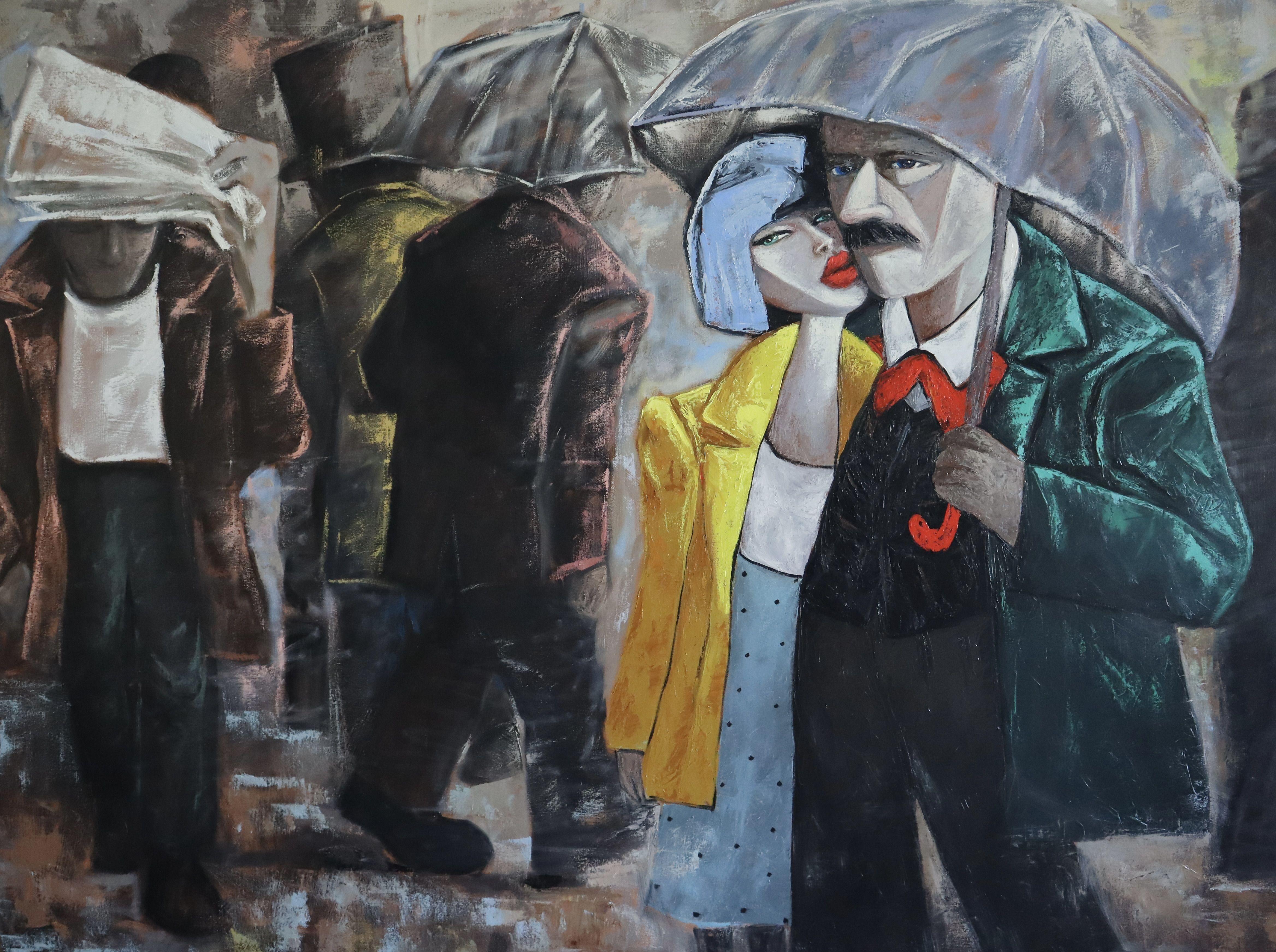 Ta Byrne - Green eyes, Painting, Oil on Canvas For Sale at 1stDibs