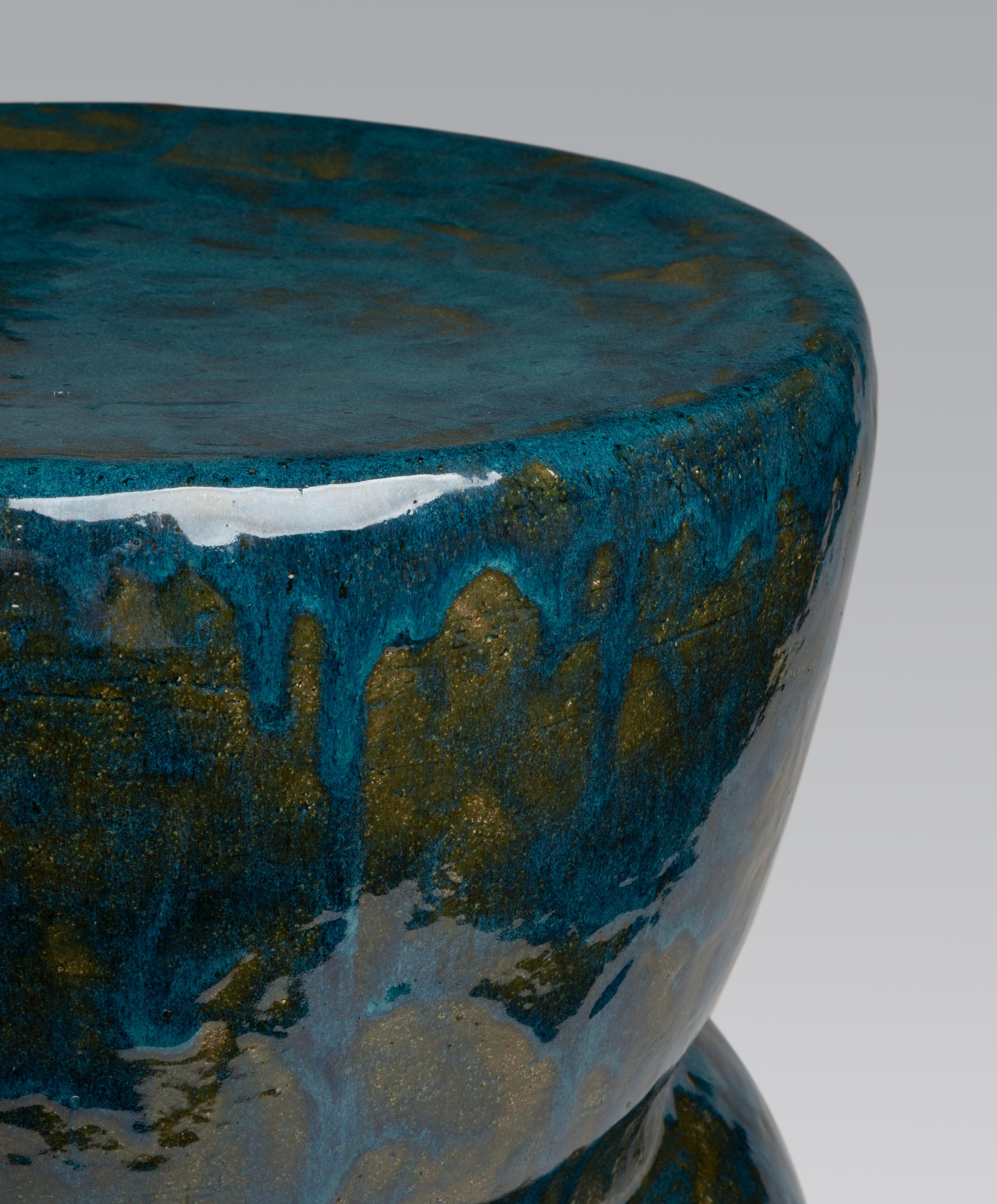 TA06 Glazed Stoneware Table by Pascale Girardin at 1stDibs