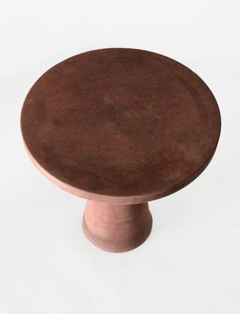 Tabla Table in Agra Red Stone by Paul Mathieu for Stephanie Odegard For ...
