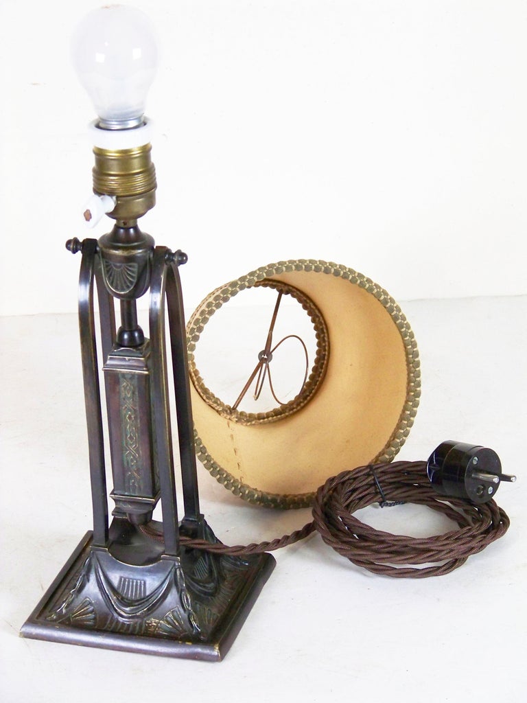 Table and Wall Brass Lamp, circa 1900 For Sale at 1stDibs