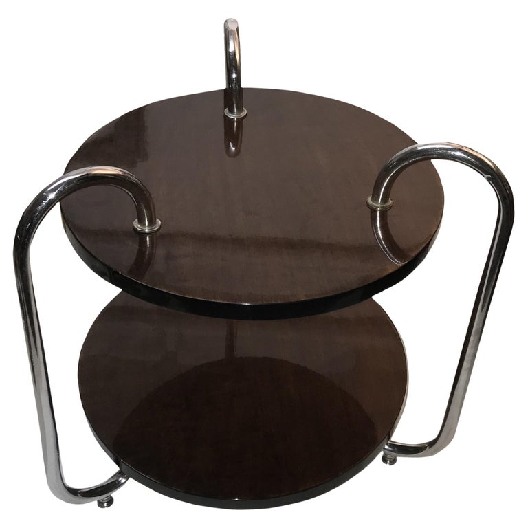 Table Art Deco, France, 1930, Materials, Wood and Chrome For Sale at ...