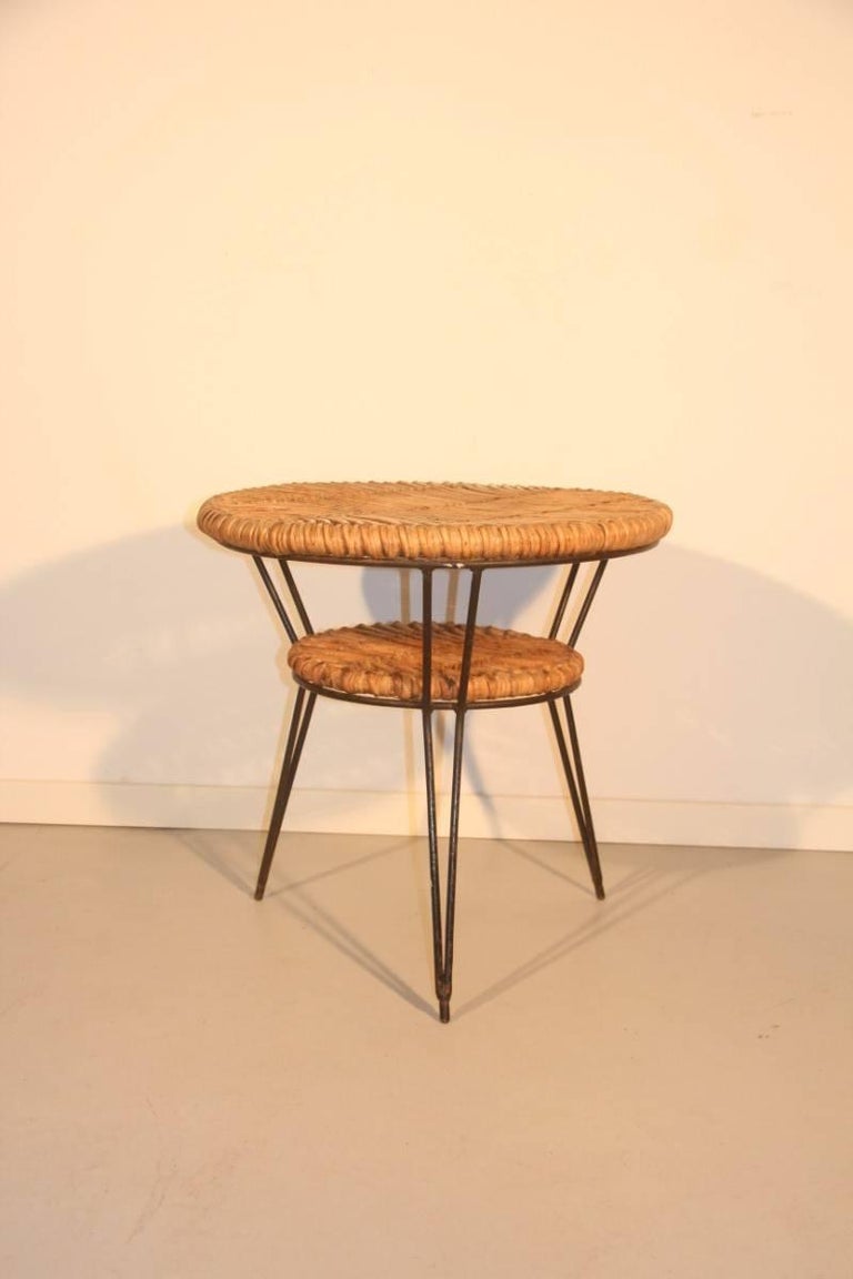 Table Coffee Rattan and Iron Janine Abraham e Dirk Jan Rol Mid-Century ...