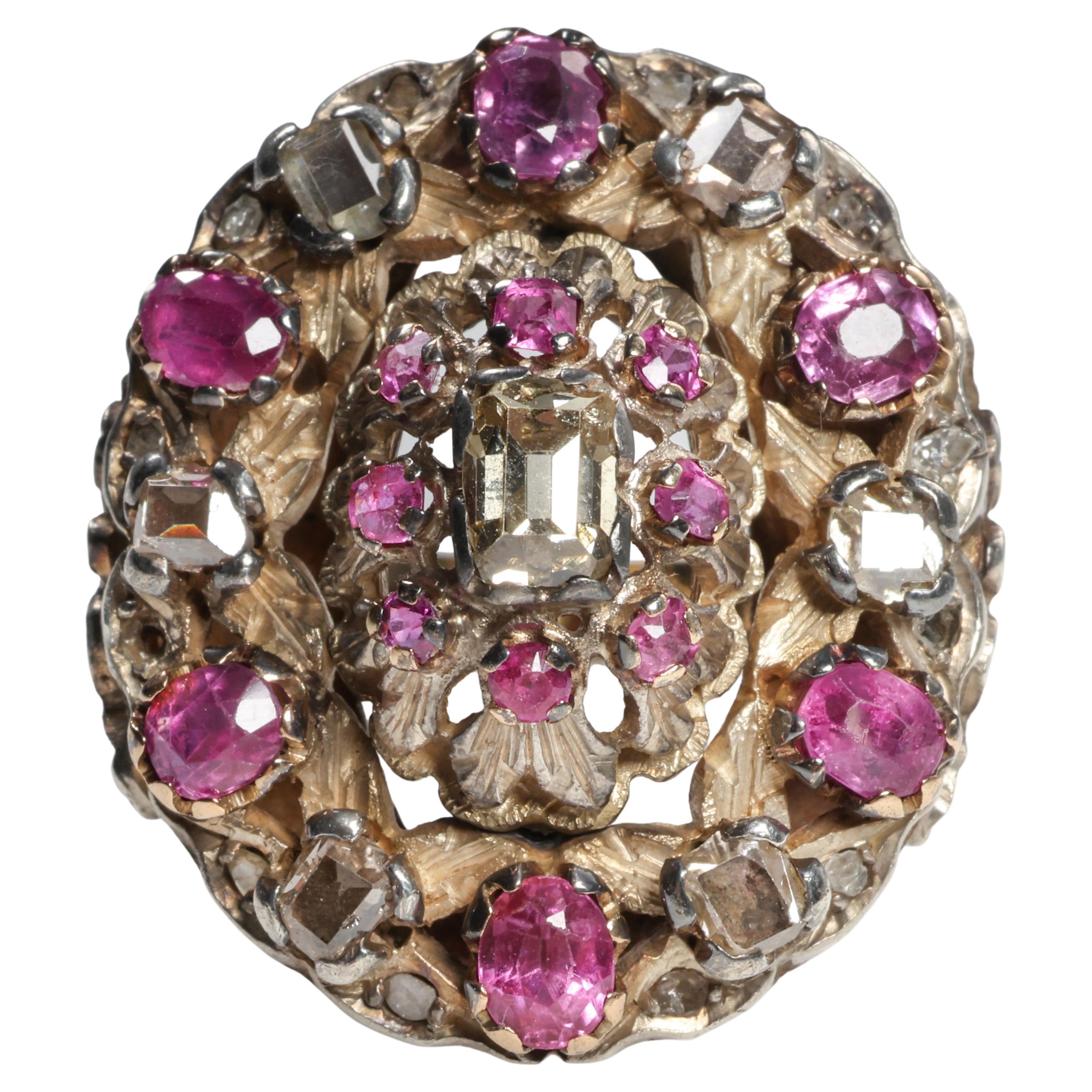 2 Carat Diamond Tudor Rose Ring at 1stDibs