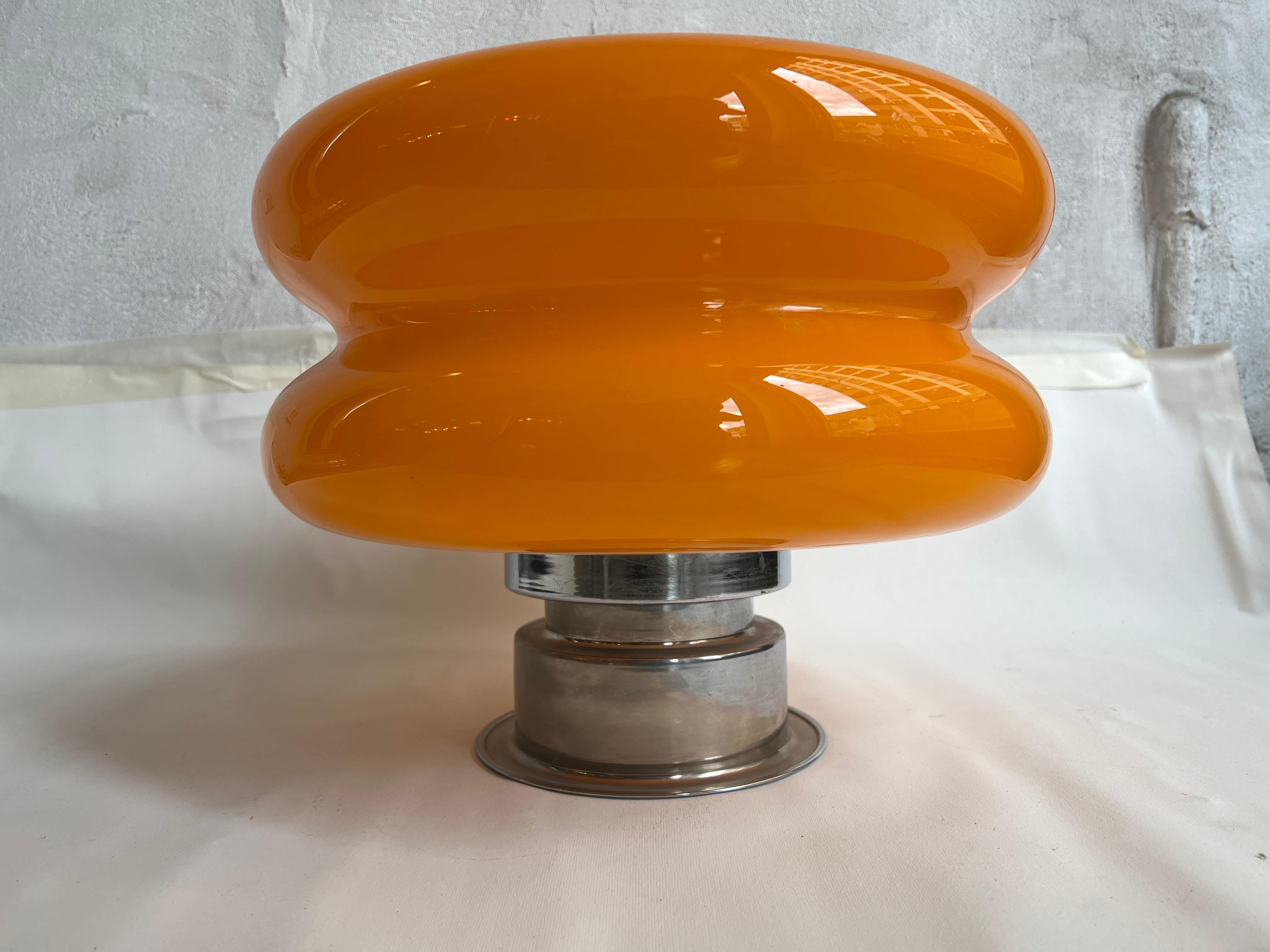 Table Lamp, 1950, Materials: Opaline and Chrome, Italian For Sale at ...