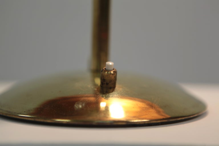 Table Lamp, Brass and Shade Made of Splints, Lasipaino Oy, Finland ...