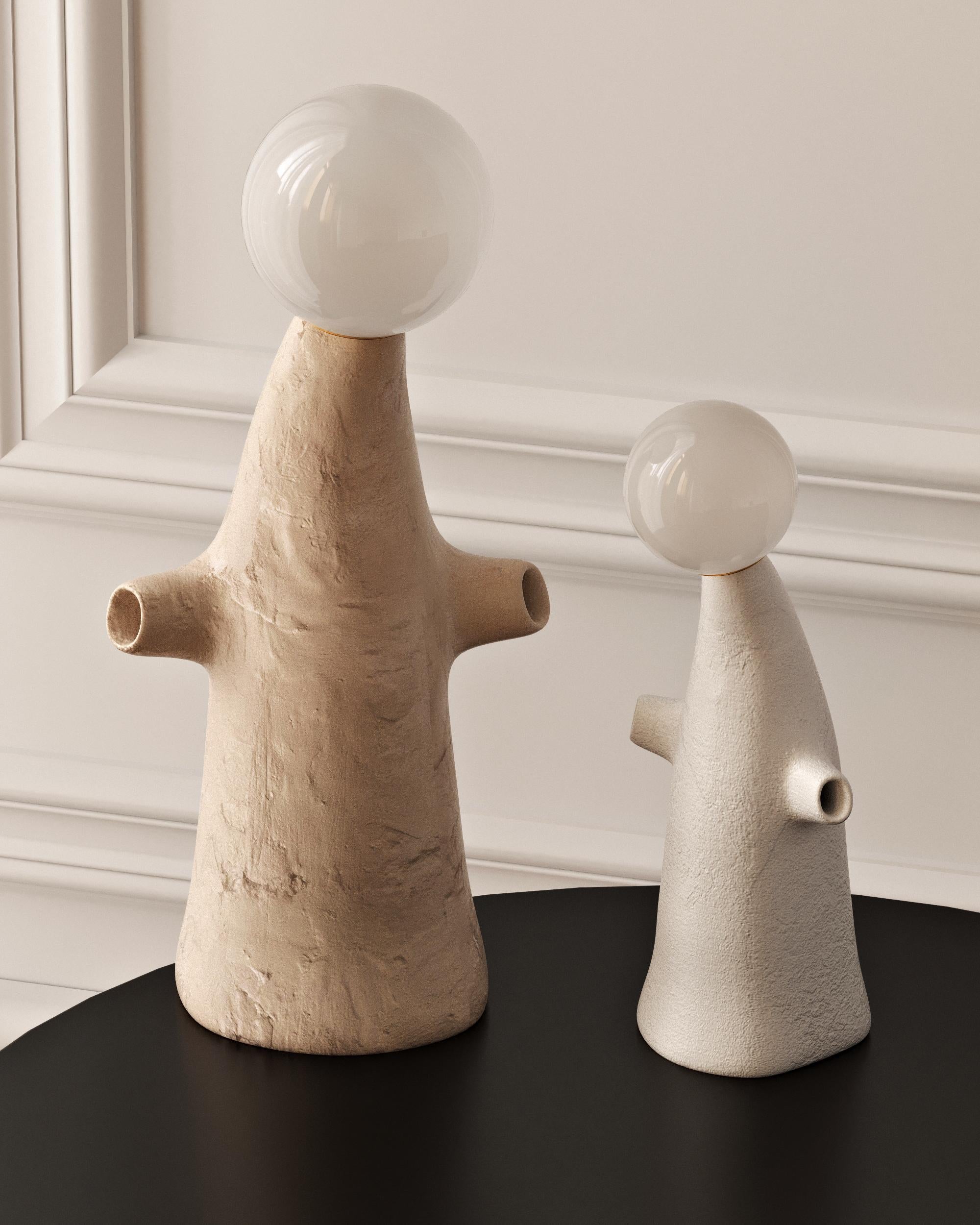Modern table Lamp "HUG" from concrete and glass by Plyus Furniture For ...