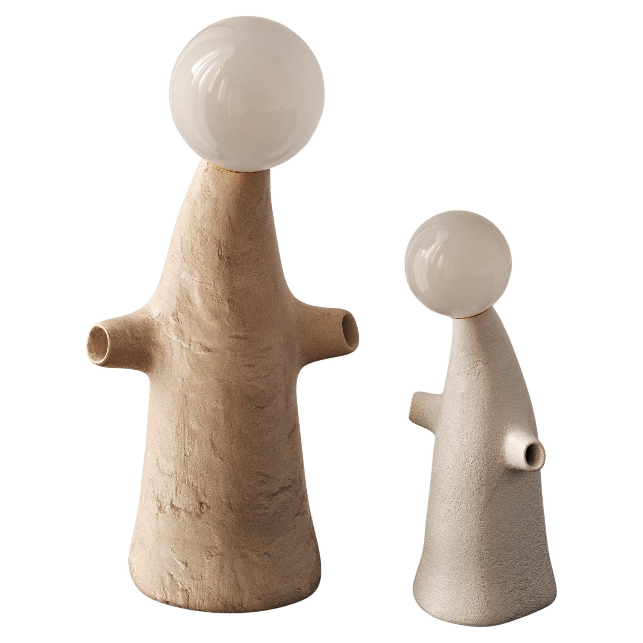 Modern table Lamp "HUG" from concrete and glass by Plyus Furniture For ...